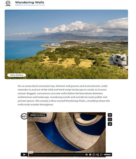 The Dutch website Archello reported the Wandering Walls